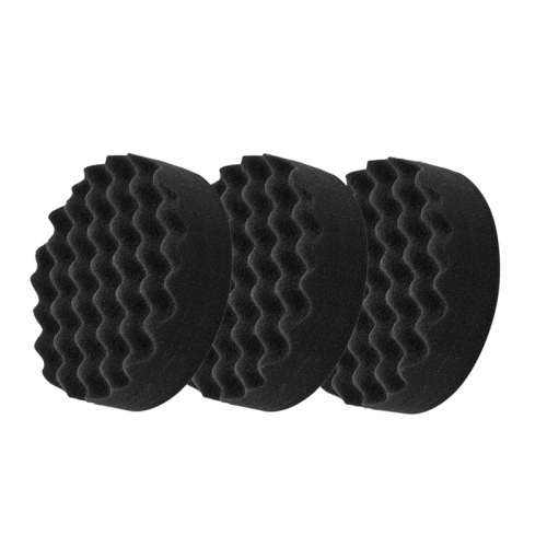 Master Palm Hook and Loop Soft Black Waffle Foam Pad Buffer Sponge ...